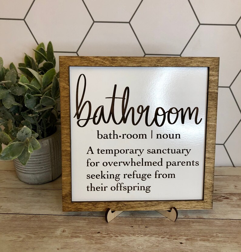 Bathroom Sign Funny Bathroom Sign Bathroom Definition Sign - Etsy