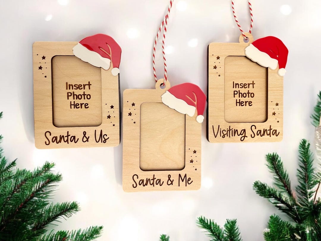 Santa Frame Ornament, Frame Ornaments, Children’s Ornament, Kids ...