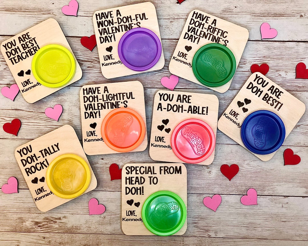 Play Doh Valentines, Kids Valentines, Play Dough Valentines, Non-candy ...