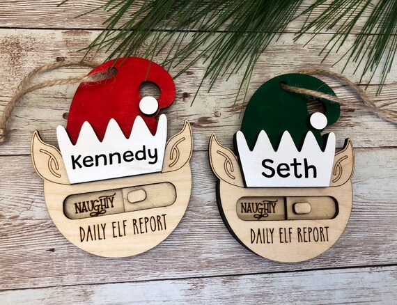 Daily Elf Report Ornament Elf Report Ornament Interactive - Etsy