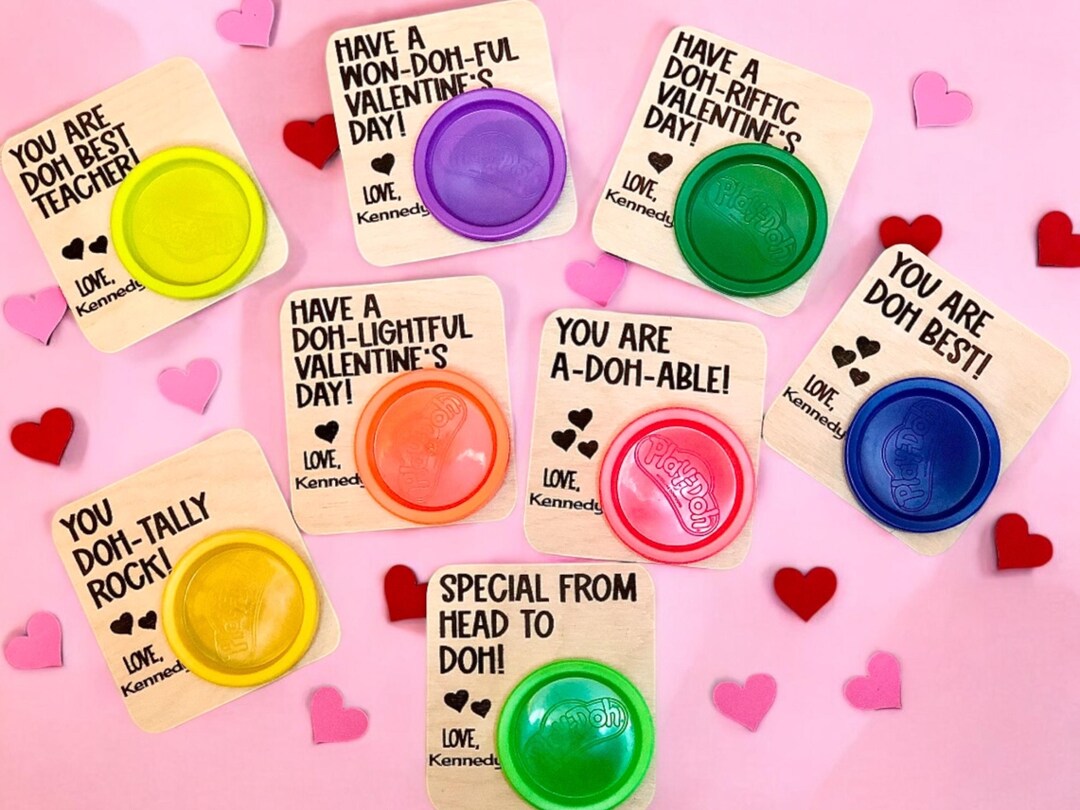 Play Doh Valentines, Kids Valentines, Play Dough Valentines, Non-candy ...