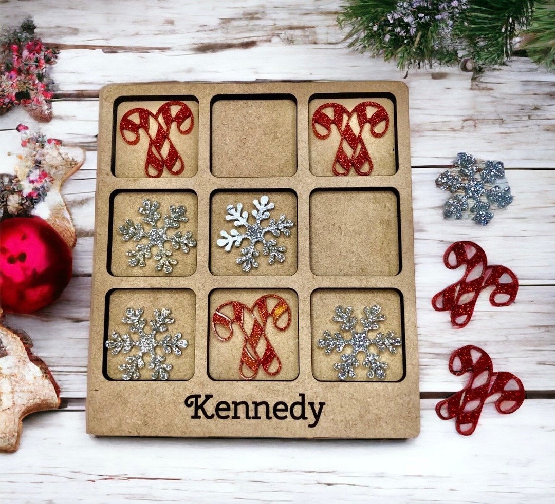 Personalized Tic-tac-toe Games, Kids Tic-tac-toe Game, Christmas Tic ...