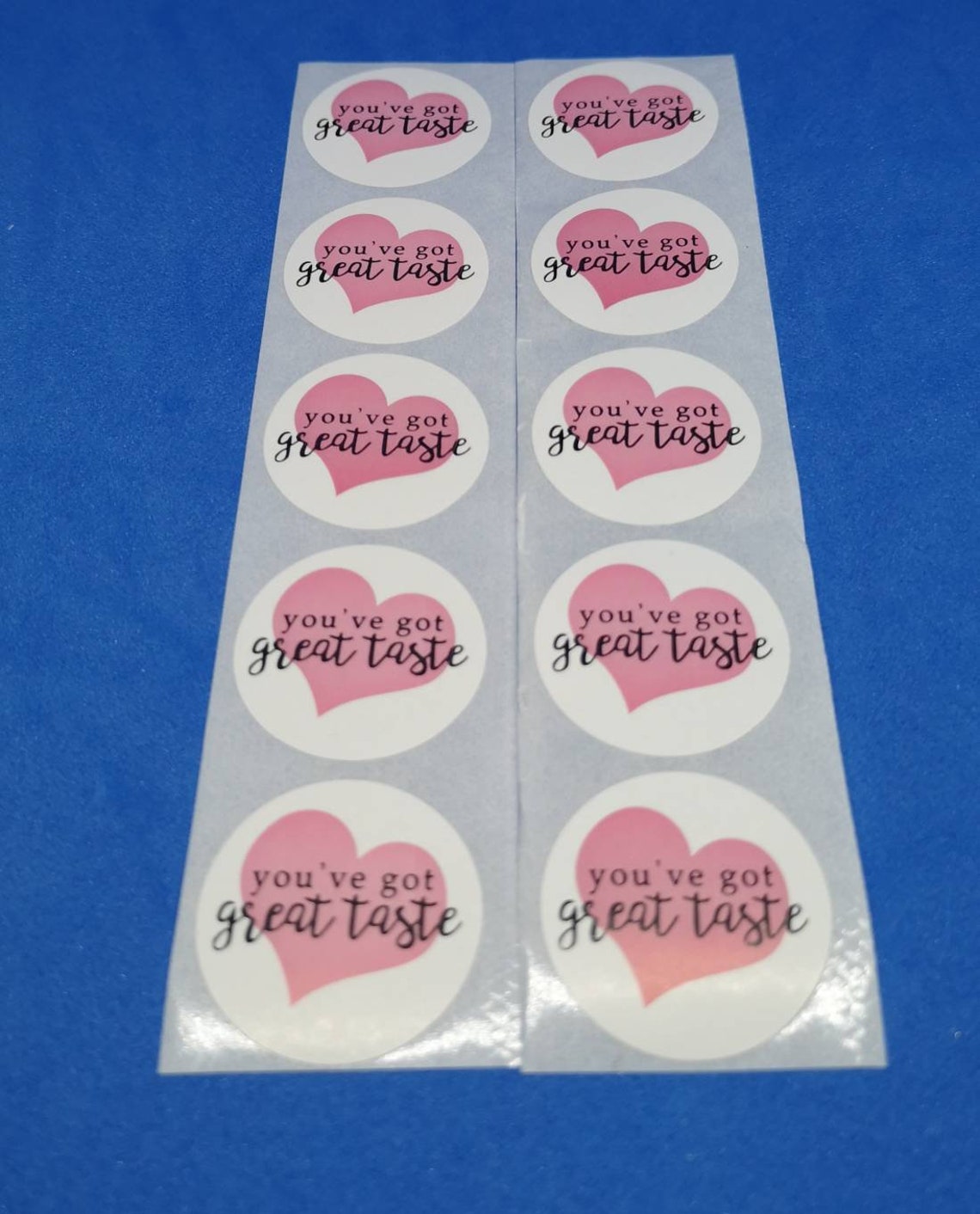 15/50/100/300pcs You've Got Great Taste STICKERS Round | Etsy