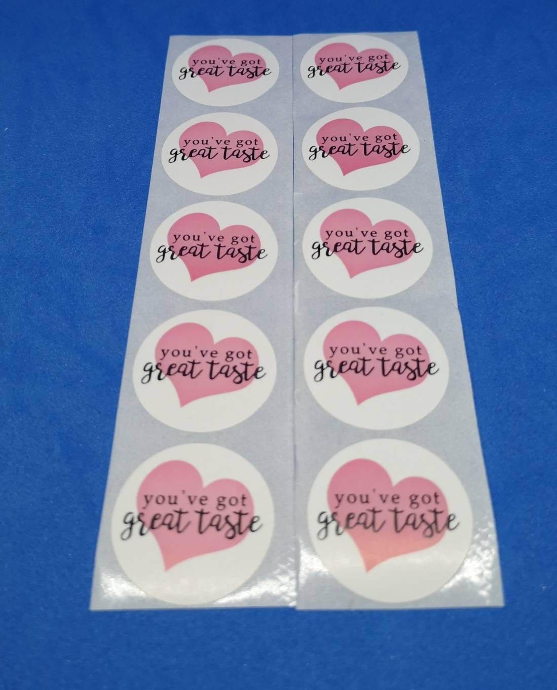 15/50/100/300pcs You've Got Great Taste STICKERS Round | Etsy