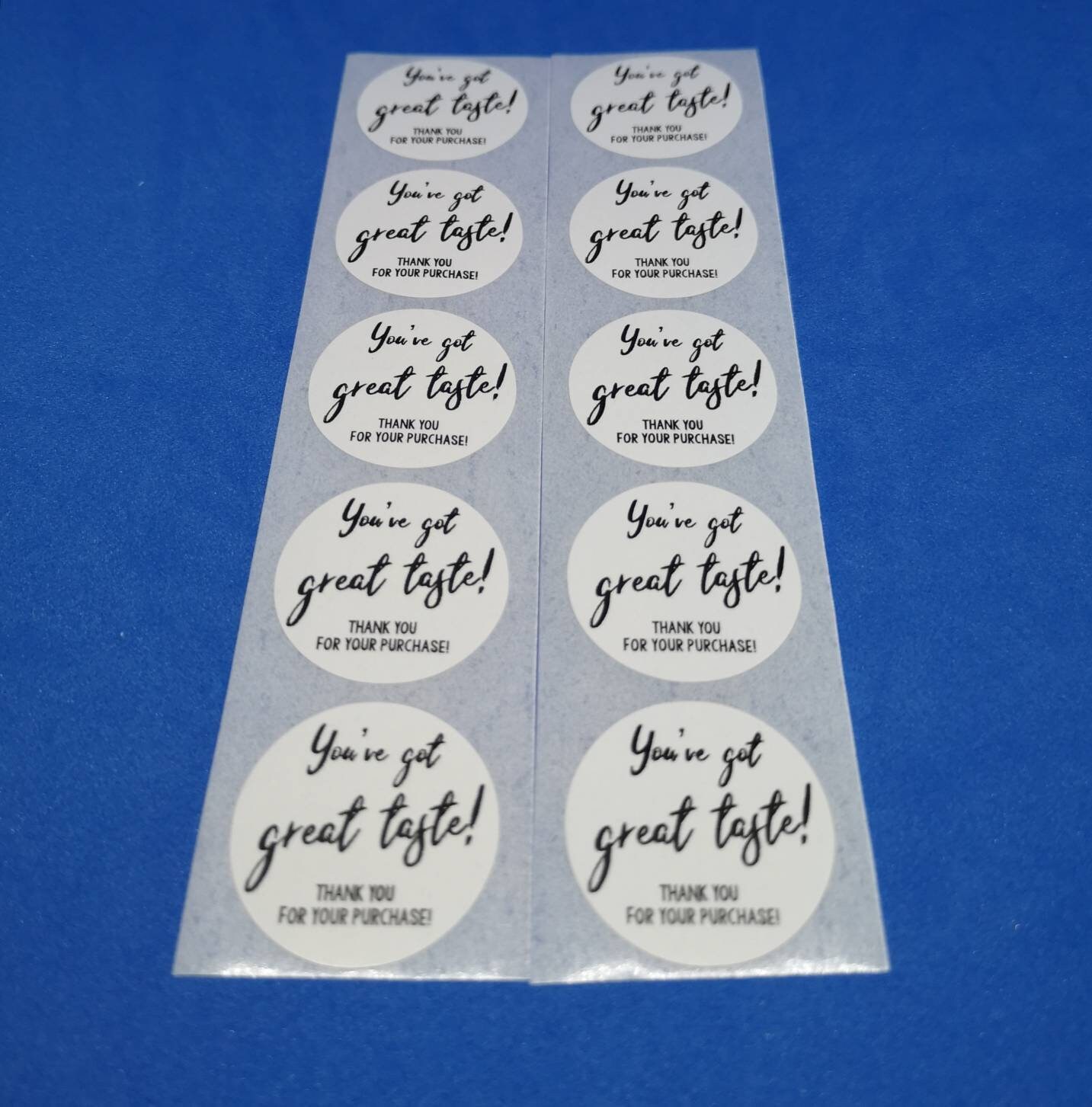 15/50/100/300pcs You've Got Great Taste STICKERS Round | Etsy