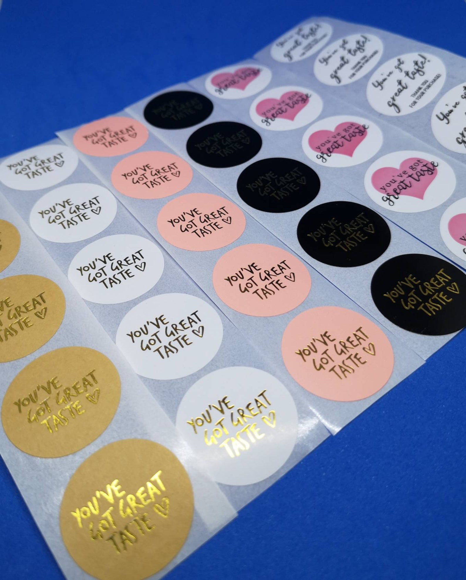 15/50/100/300pcs You've Got Great Taste STICKERS Round | Etsy