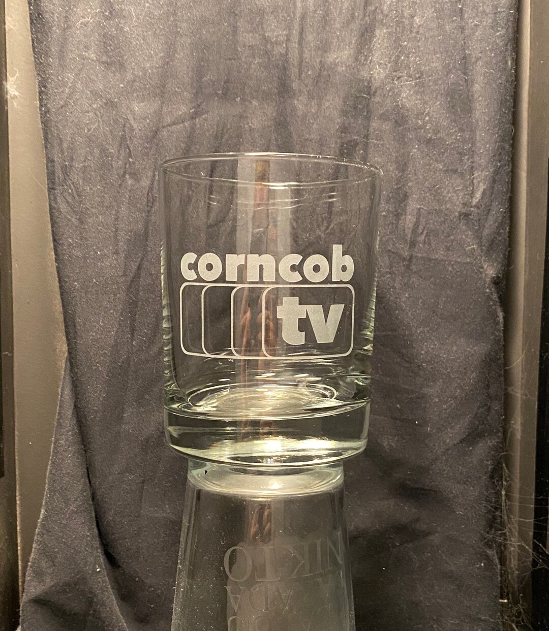 ITYSL Coffin Flop Glass - "corncob TV Logo" Sandblasted Double Whiskey ...