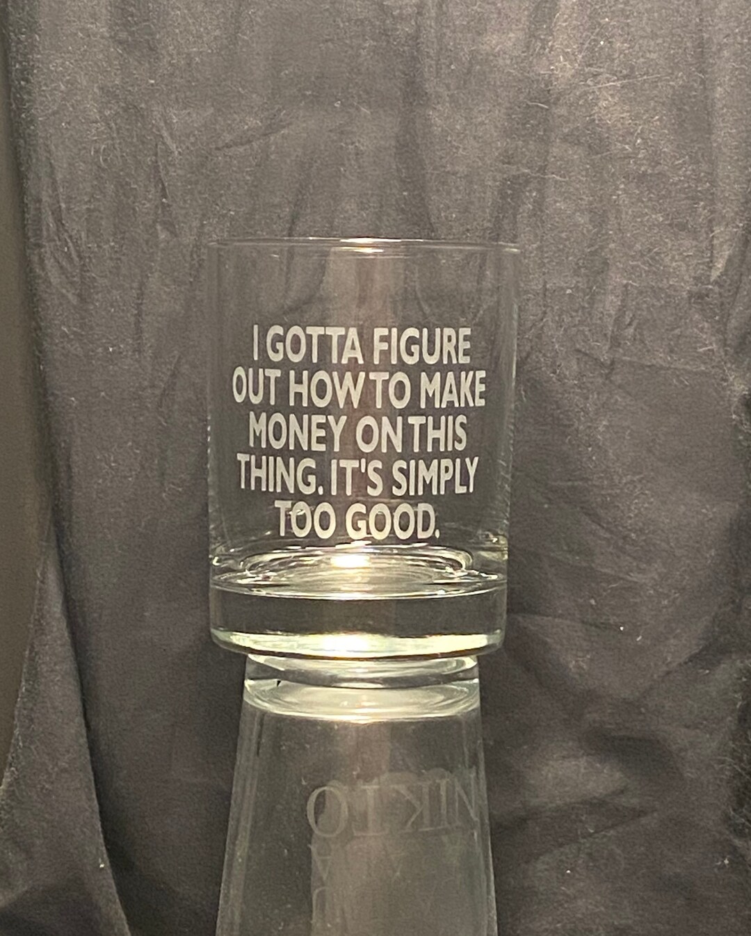 ITYSL Driving Crooner Glass - "it's Simply Too Good" Sandblasted Double ...