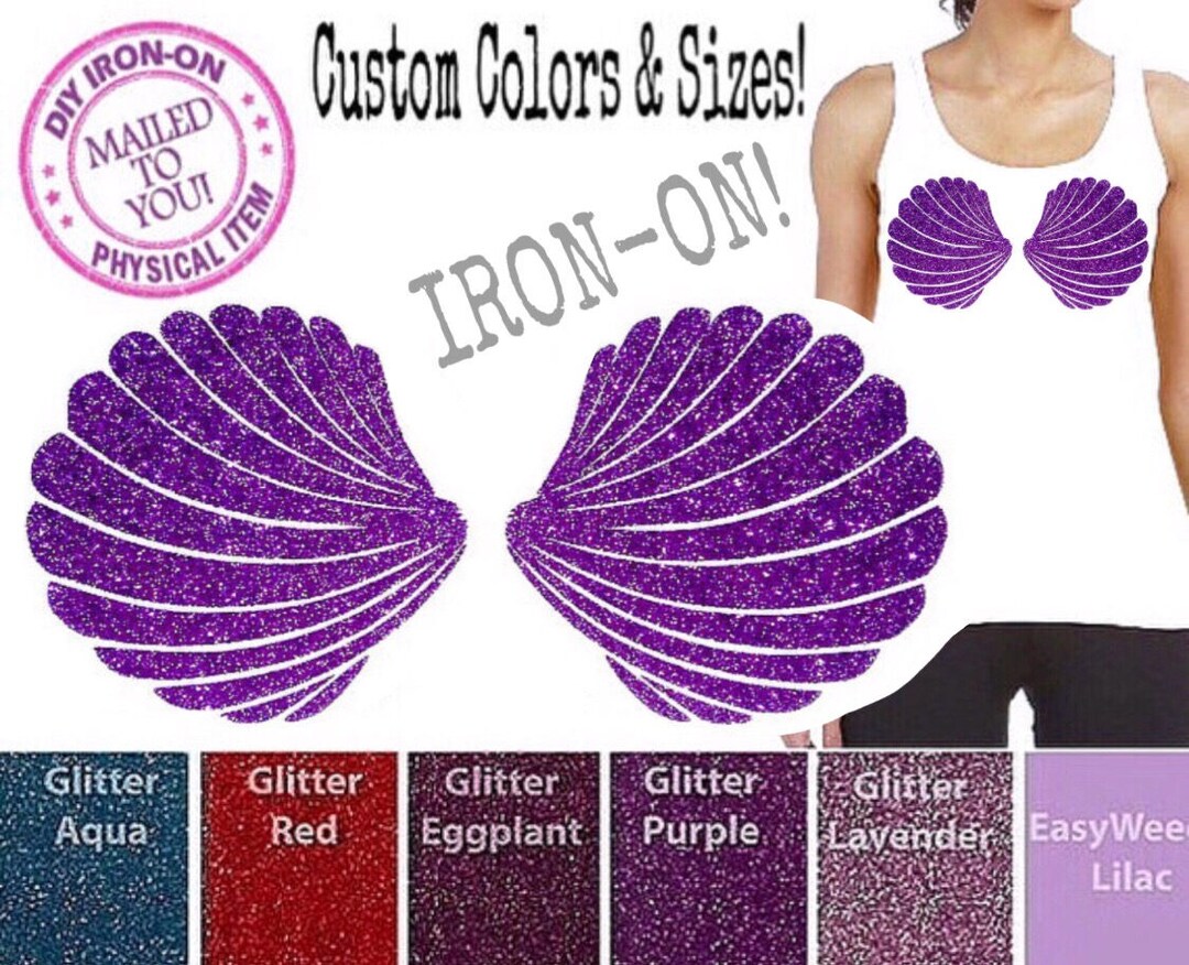 Diy MERMAID SEASHELL TOP Iron On Vinyl Heat Transfer - Etsy
