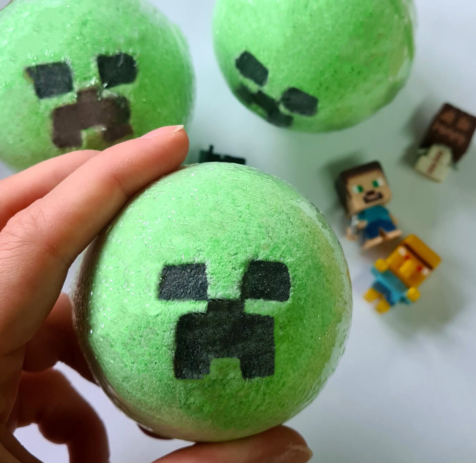 Minecraft Creeper Bath Bomb Extra Large Bath Bombs for Kids - Etsy UK