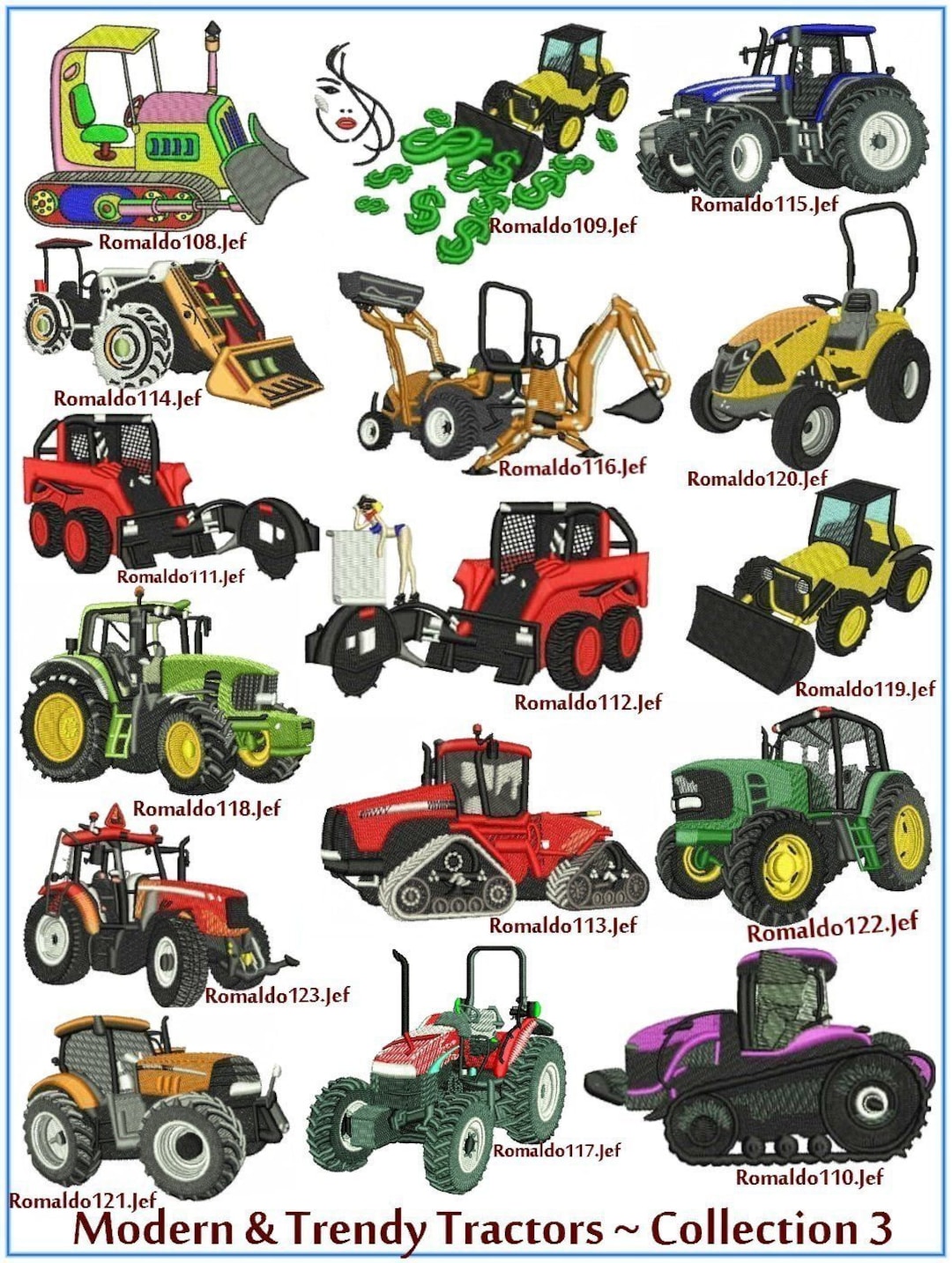 Tractors - Modern and Trendy: Collection 3 - Etsy