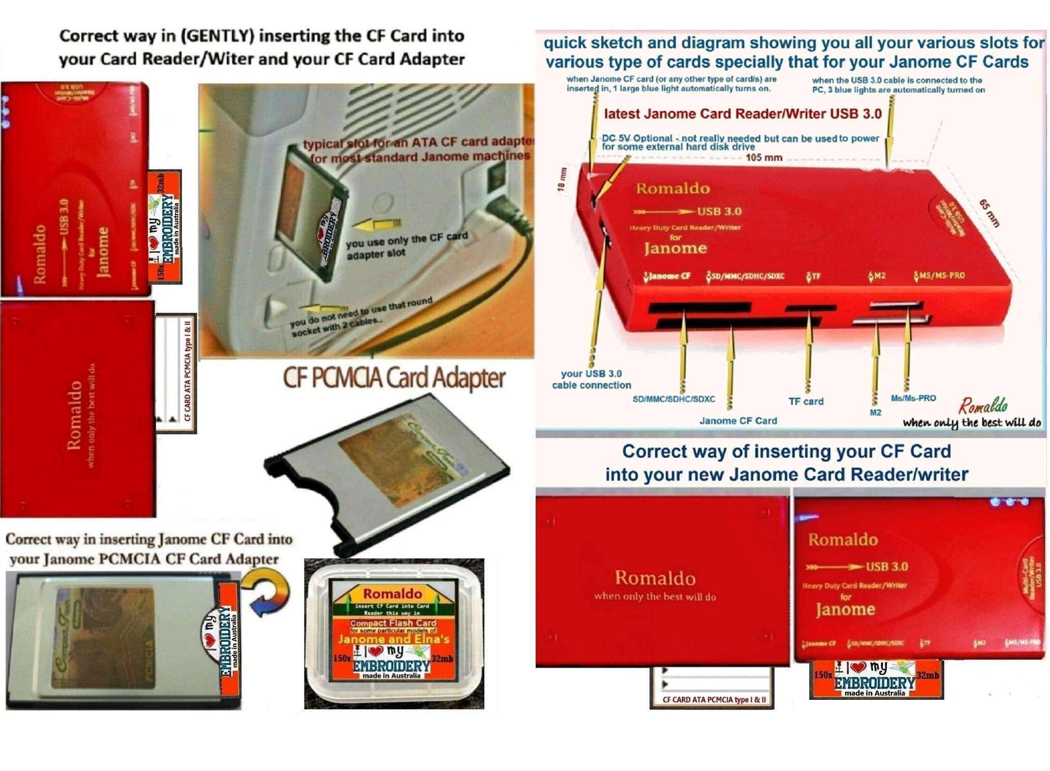 Janome / Elna's Special Card Reader/writer With USB 3.0 Special ...