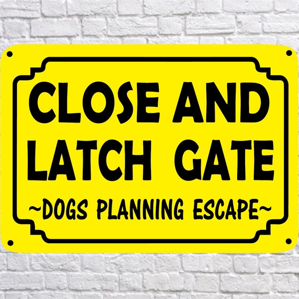 Please Close and Latch Sign - Etsy