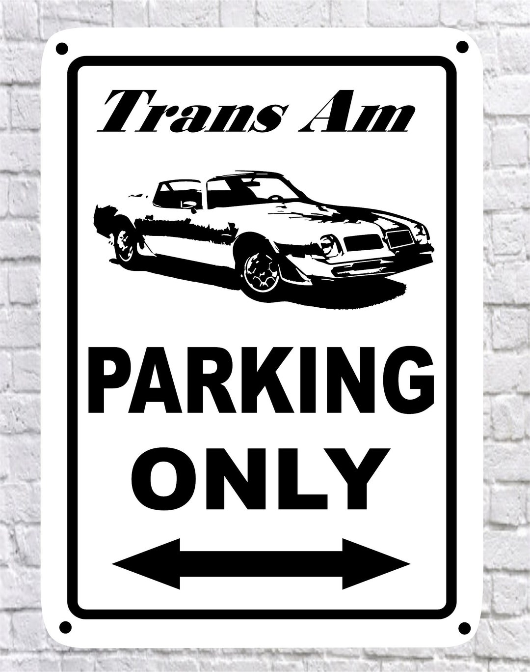 Trans Am Parking Only 10x14 High Quality .040 Aluminum - Etsy