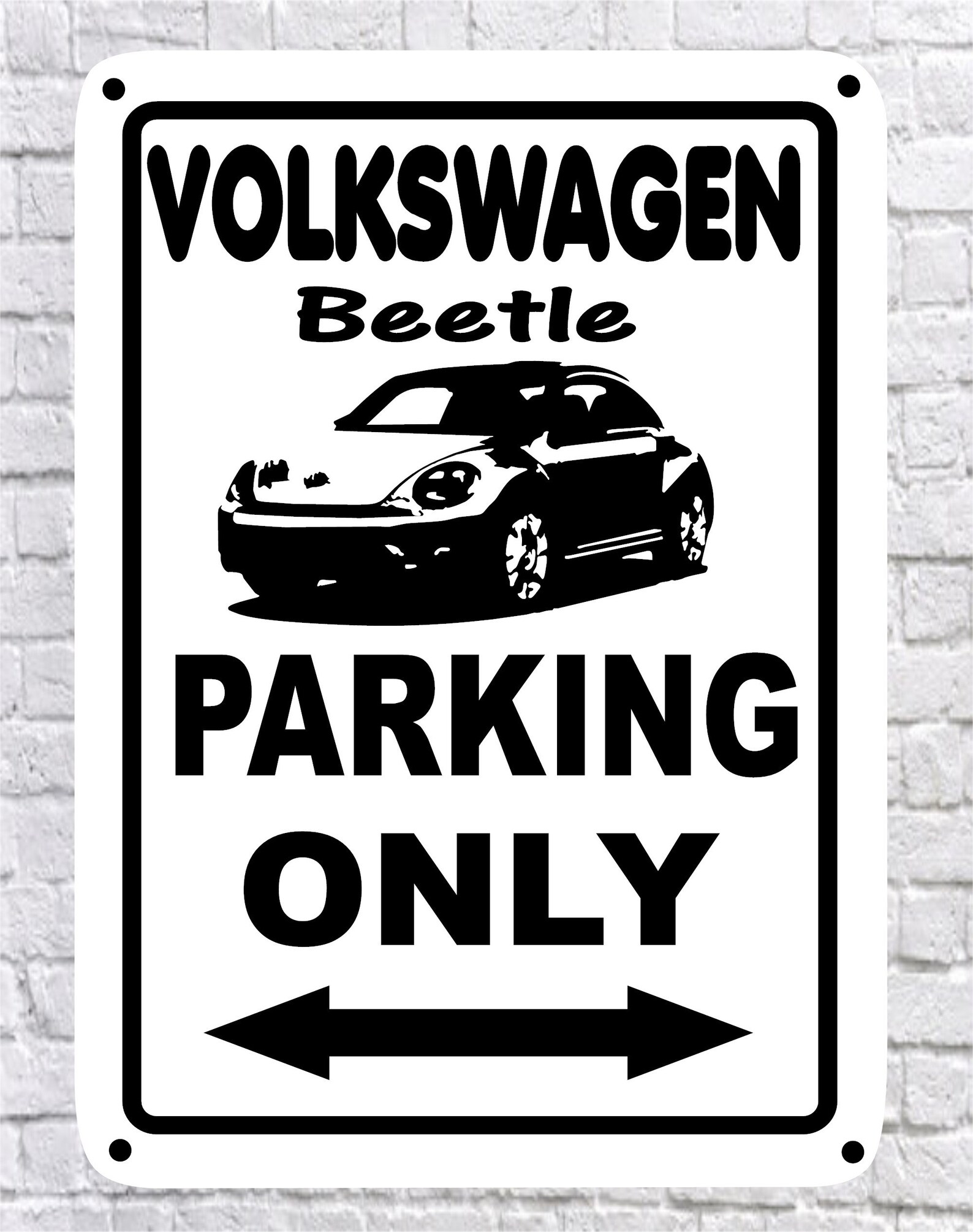 Volkswagen Beetle Parking Only 10x14 High Quality .040 - Etsy