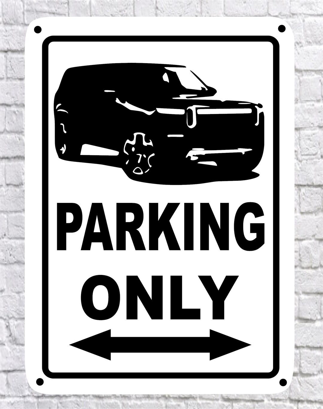 EV SUV Parking Only, 10x14” High Quality .040 Aluminum Sign Rivian R1S ...
