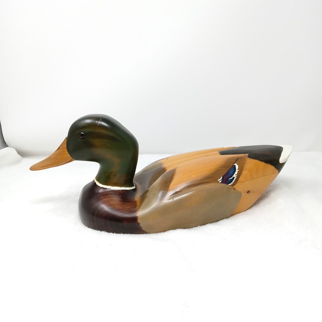 Hand Carved Mallard Drake Duck Decoy Robert J Kelly Signed - Etsy
