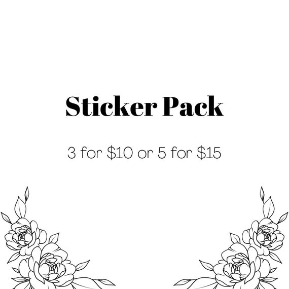 Sticker Pack Etsy