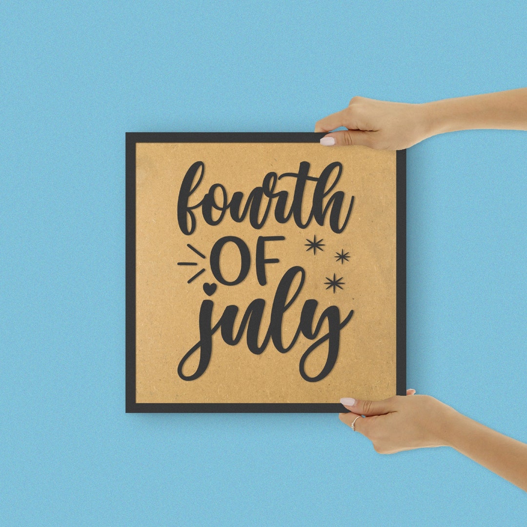 Patriotic Fourth of July Wooden Wall Art - Laser Engraved Independence ...