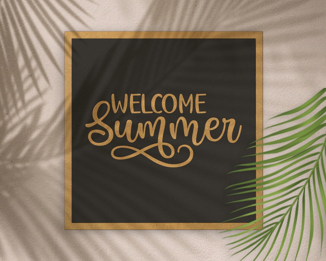 Modern Wall Sign for Summer Activities, Welcome Summer Laser Engraved ...