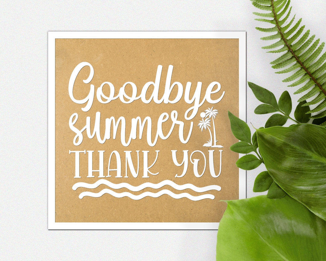 Goodbye Summer Thank You Wooden Wall Art With Laser Engraved Seasonal ...