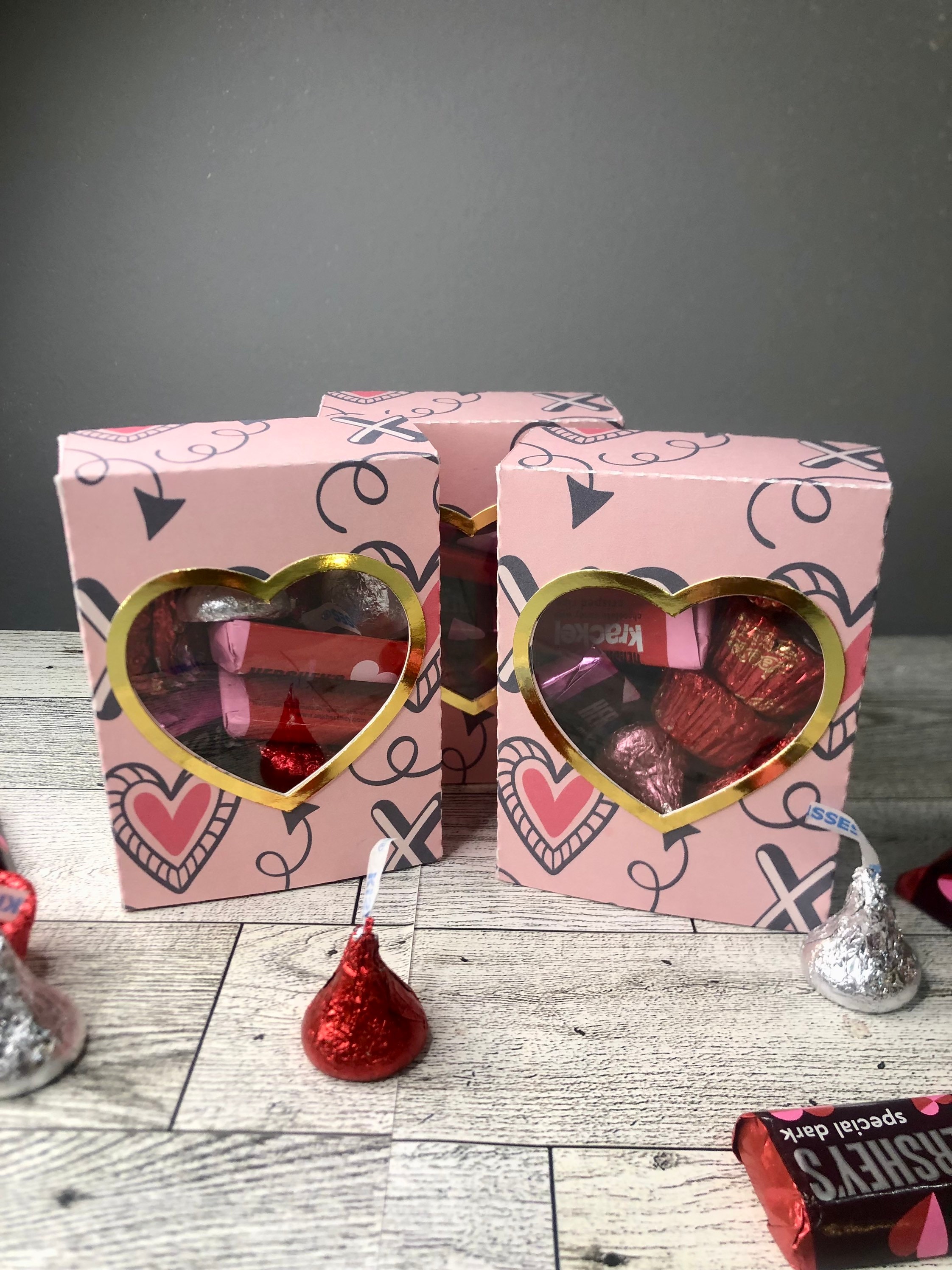 Heart Window Candy Box, Heart Window Treat Boxes for Parties ...