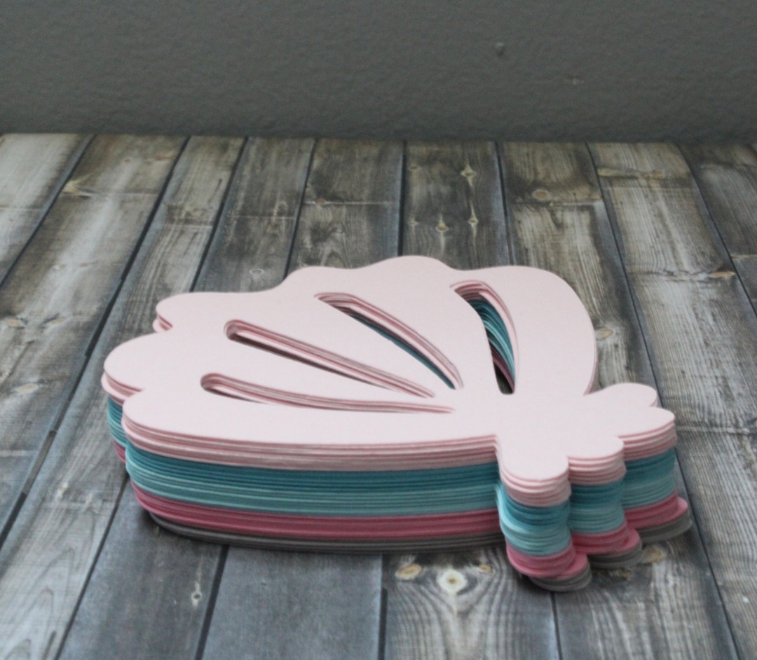 Mermaid Sea Shell Die Cut, Mermaid Baby Shower, Seashell Party ...