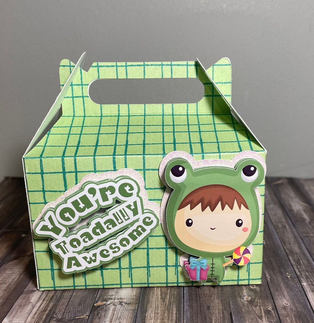 Green Toad Party Favor Box for Kids' Birthday - Etsy