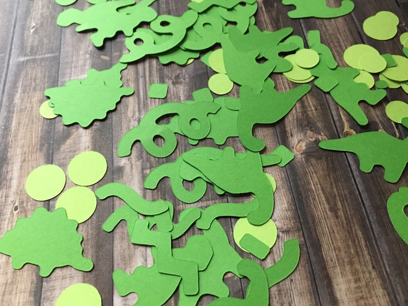 Green Dino Confetti Dinosaur Party Confetti Party Decor - Etsy