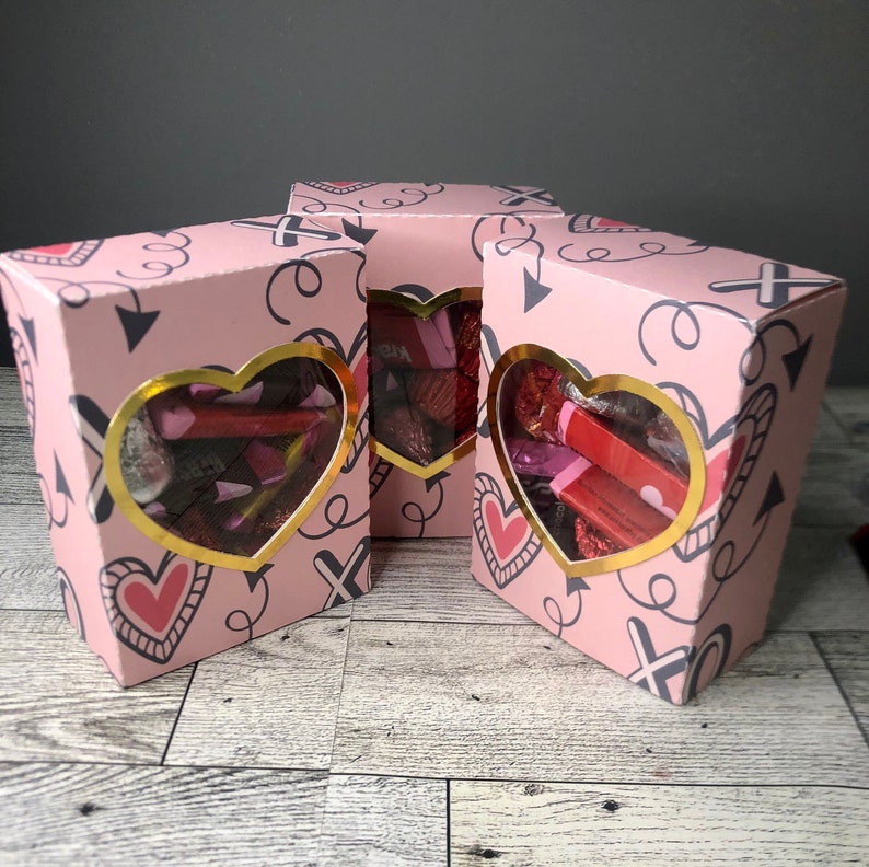 Heart Window Candy Box, Heart Window Treat Boxes for Parties ...