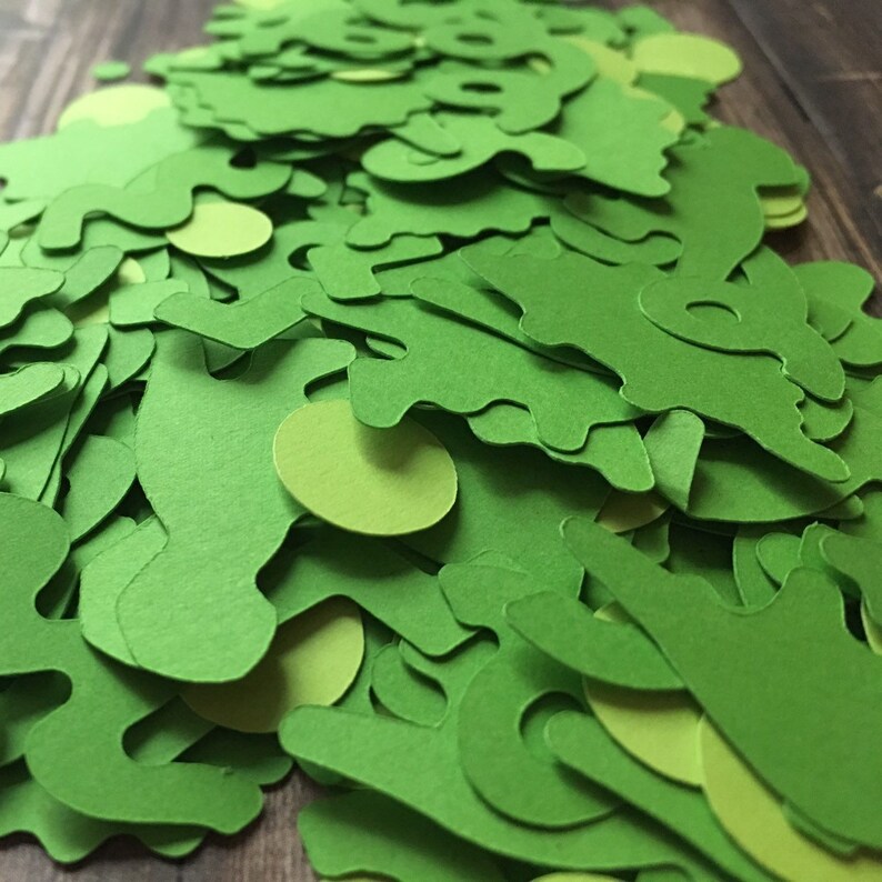 Green Dino Confetti Dinosaur Party Confetti Party Decor - Etsy