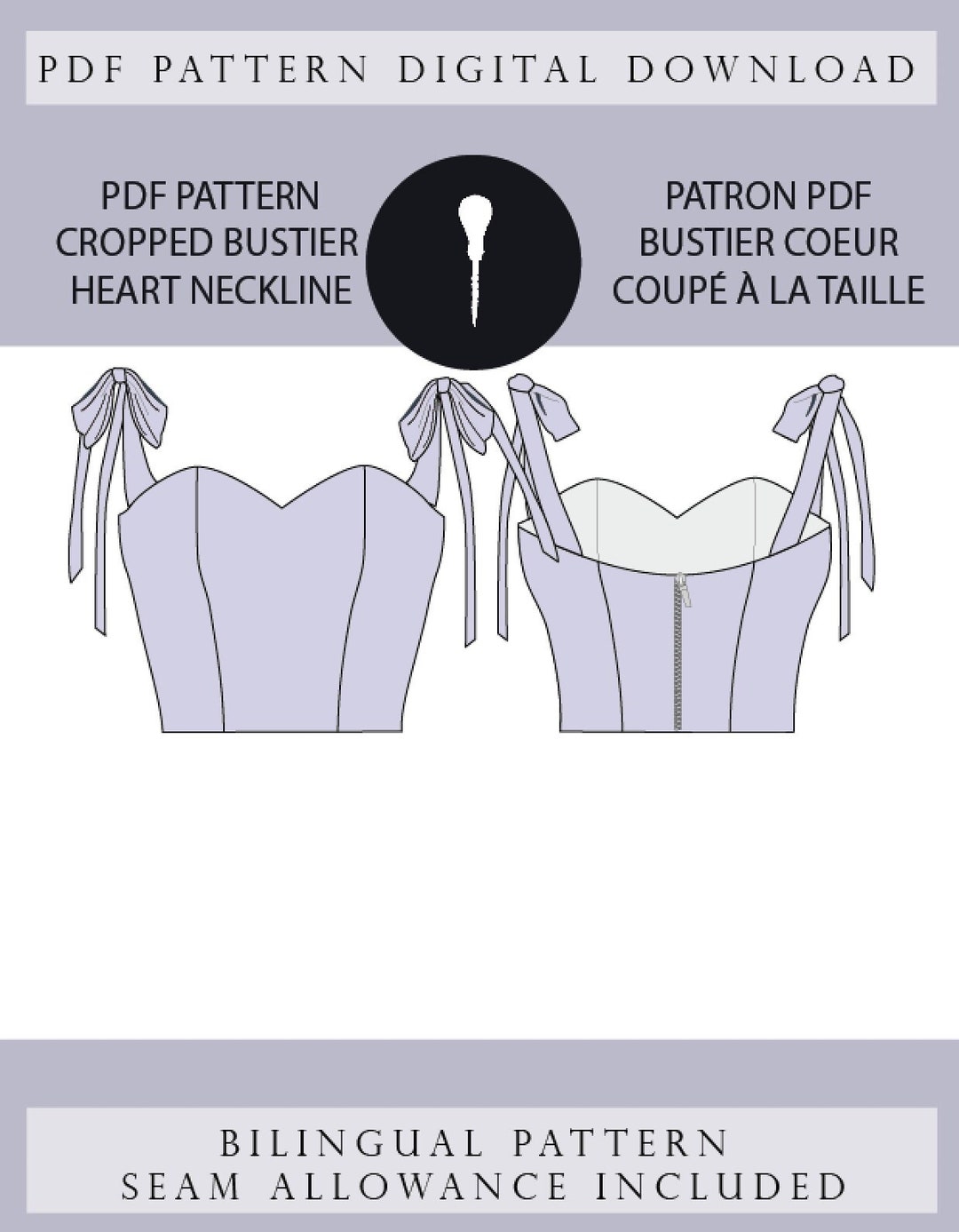 Heart Bustier PDF Pattern. - Etsy