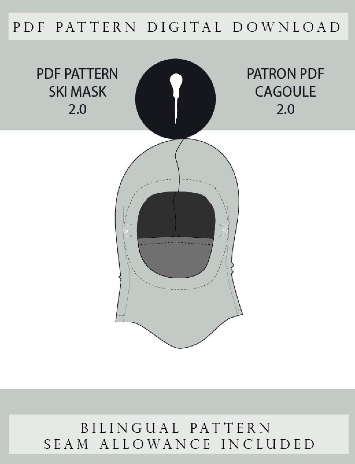 Balaclava Pattern, Balaclava, PDF Ski Mask Pattern. - Etsy