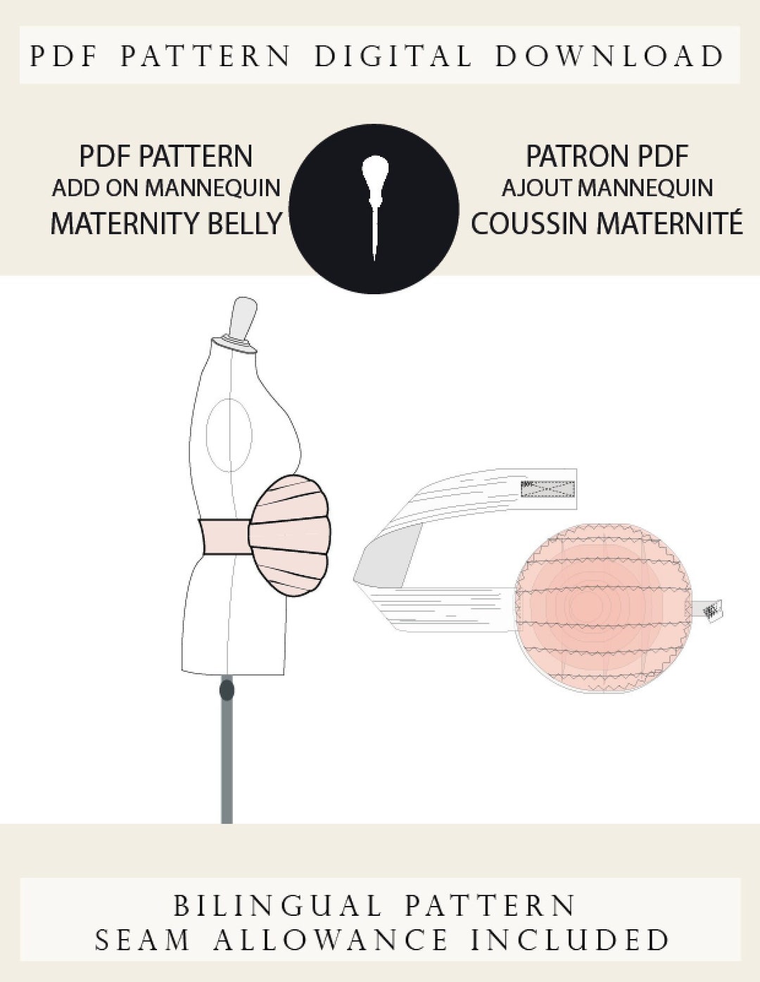 Maternity Belly Pattern PDF Maternity Belly Pattern. - Etsy