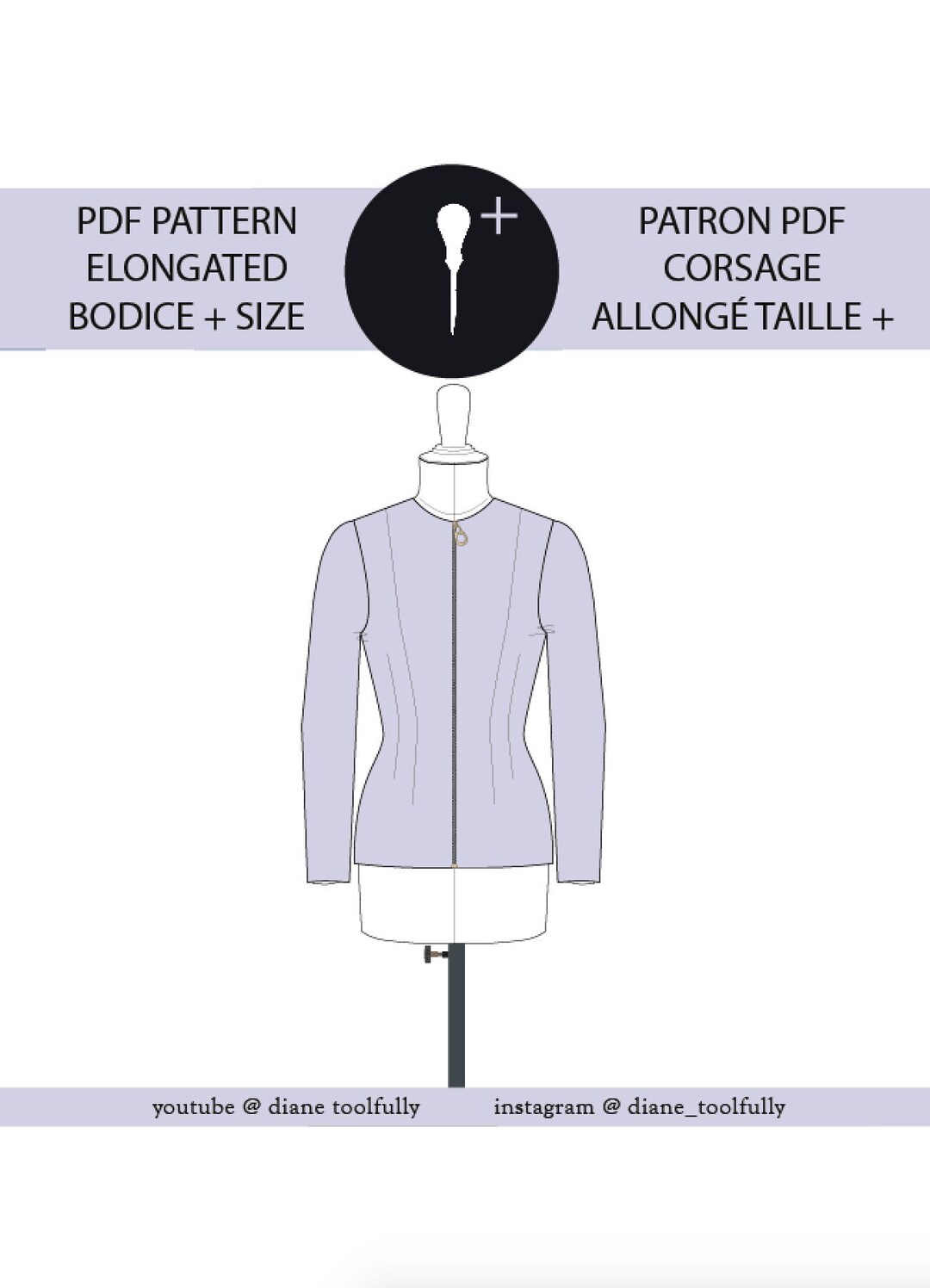 Patron Gabarit Robe PDF Taille Plus. - Etsy