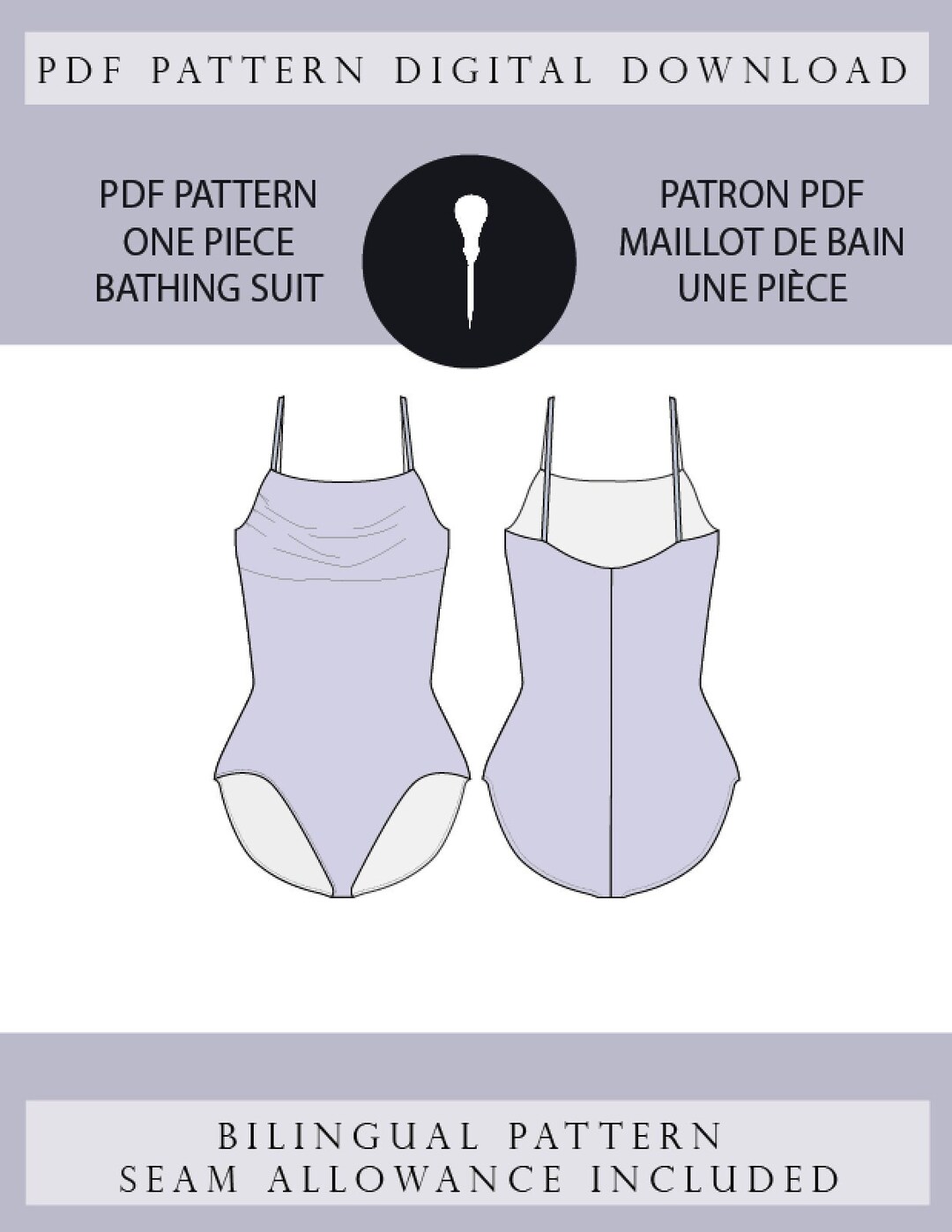 One Piece Swimsuit Pattern PDF Bathing Suit One Piece Pattern. - Etsy ...