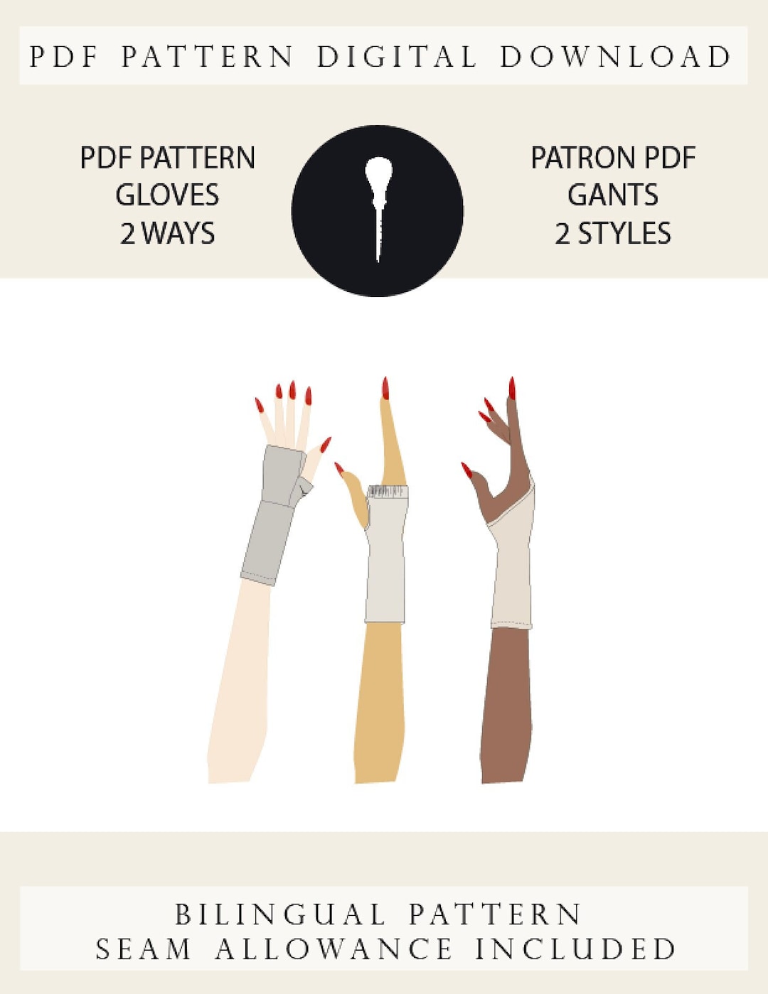 Glove, Cuffs PDF Pattern. - Etsy