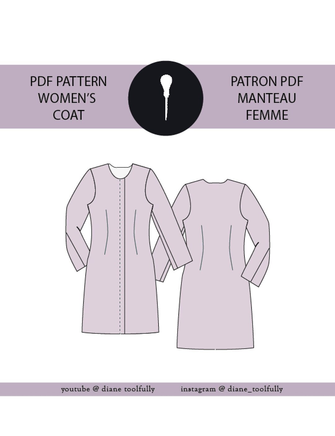 Coat Template Pattern, PDF, Sloper Coat Pattern. - Etsy