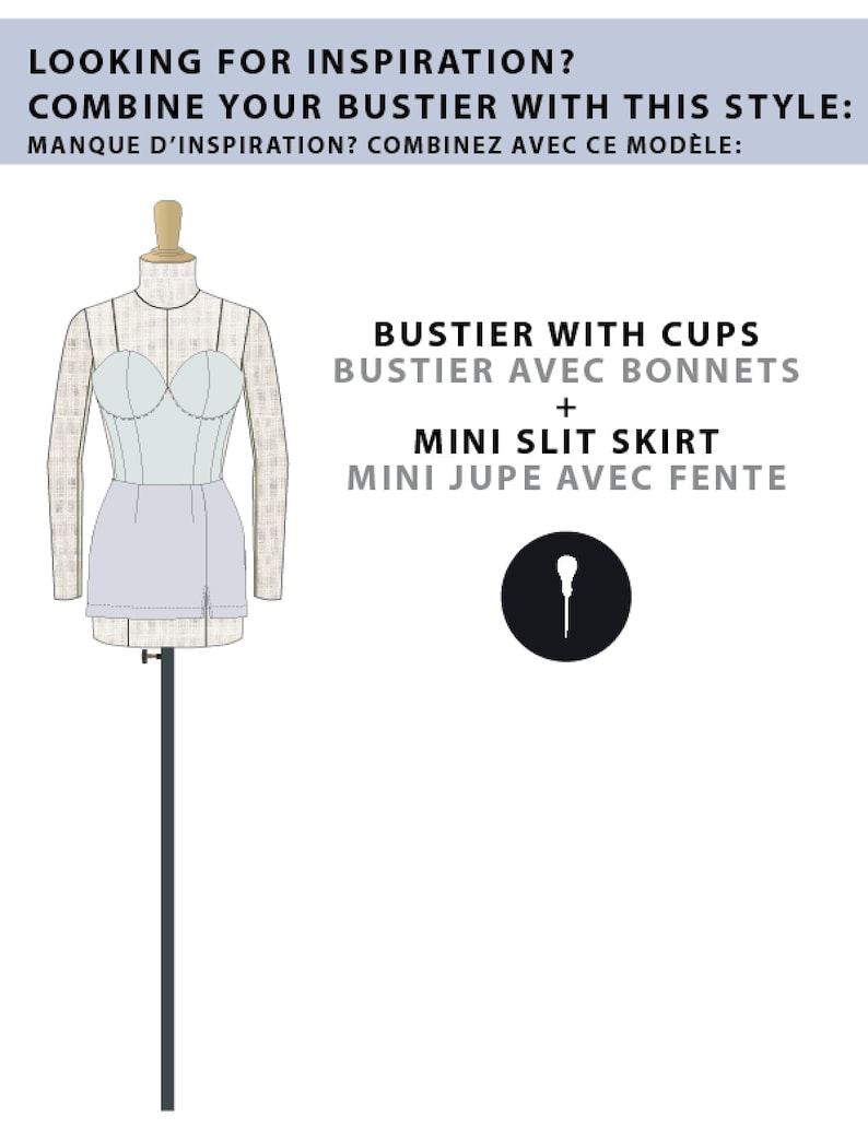 Bustier With Cups PDF Pattern. - Etsy
