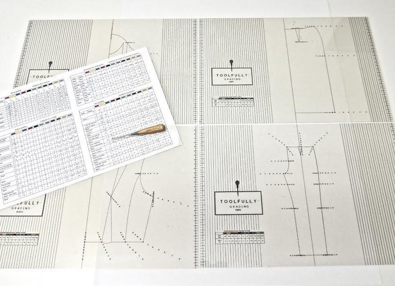 Pattern Grading, Ruler Set, Pattern Grading Rules. - Etsy