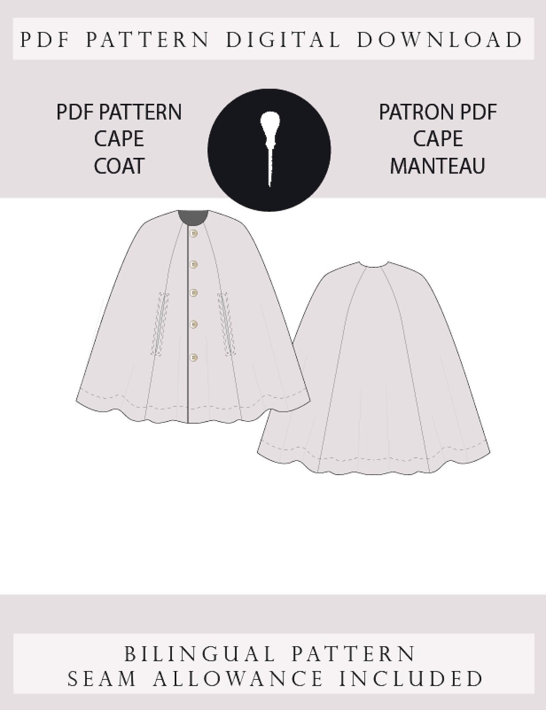 Cape Pattern, Cap Pattern PDF. - Etsy