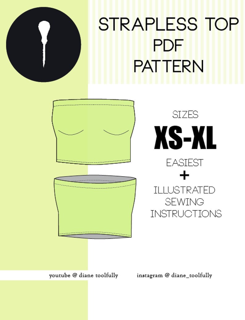 Patron Top Tube PDF Tube Top Pattern. - Etsy