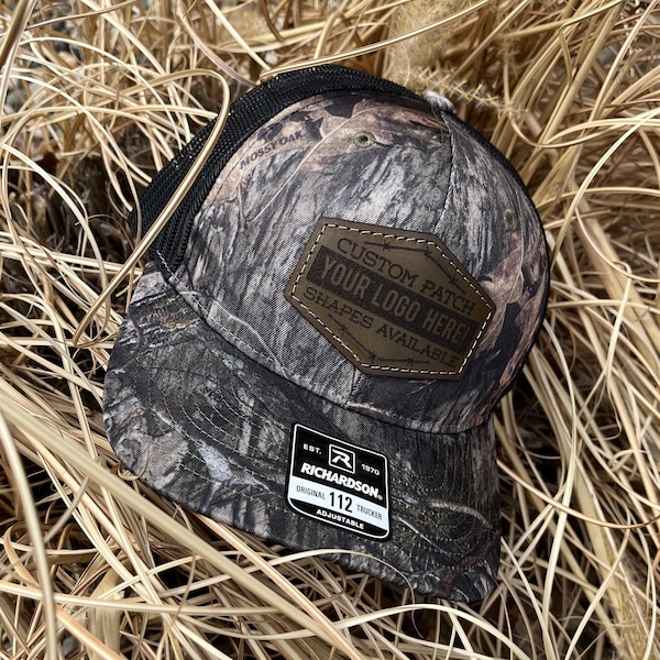 Leather Patch Camo Hat - Etsy
