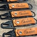 Custom Engraved Leather Keychain With Spring Loaded Closure - Etsy
