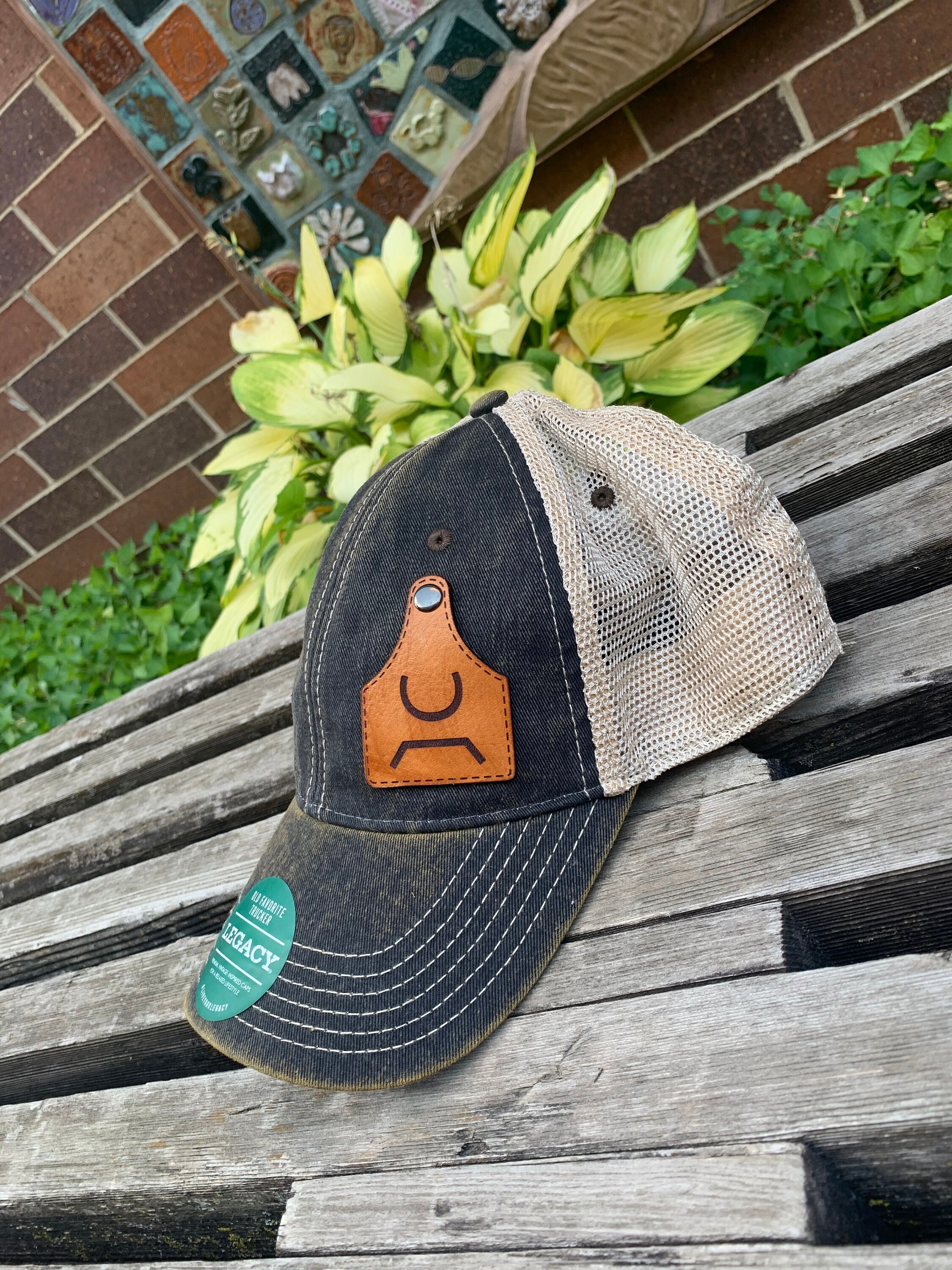 Legacy Hats OFA Laser Engraved Leather Patch Unstructured Hat | Etsy