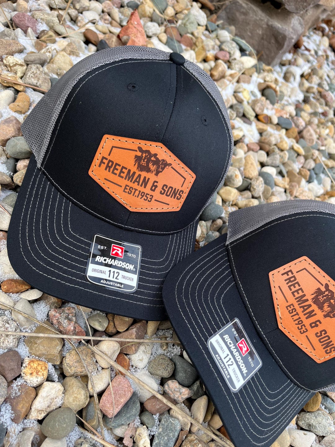 Custom Richardson 112 Laser Engraved Leather Patch Hat- Personalized ...