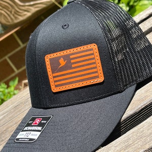 Pheasant American Flag Richardson 112 Snapback Hat Laser Engraved ...