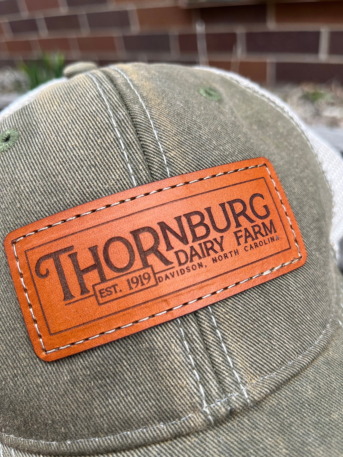 Customer Supplied Logo Custom Legacy Hats OFA Laser Engraved Leather ...