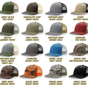 Richardson 112FP Laser Engraved Leather Patch Hat-pheasant Antler Duck ...