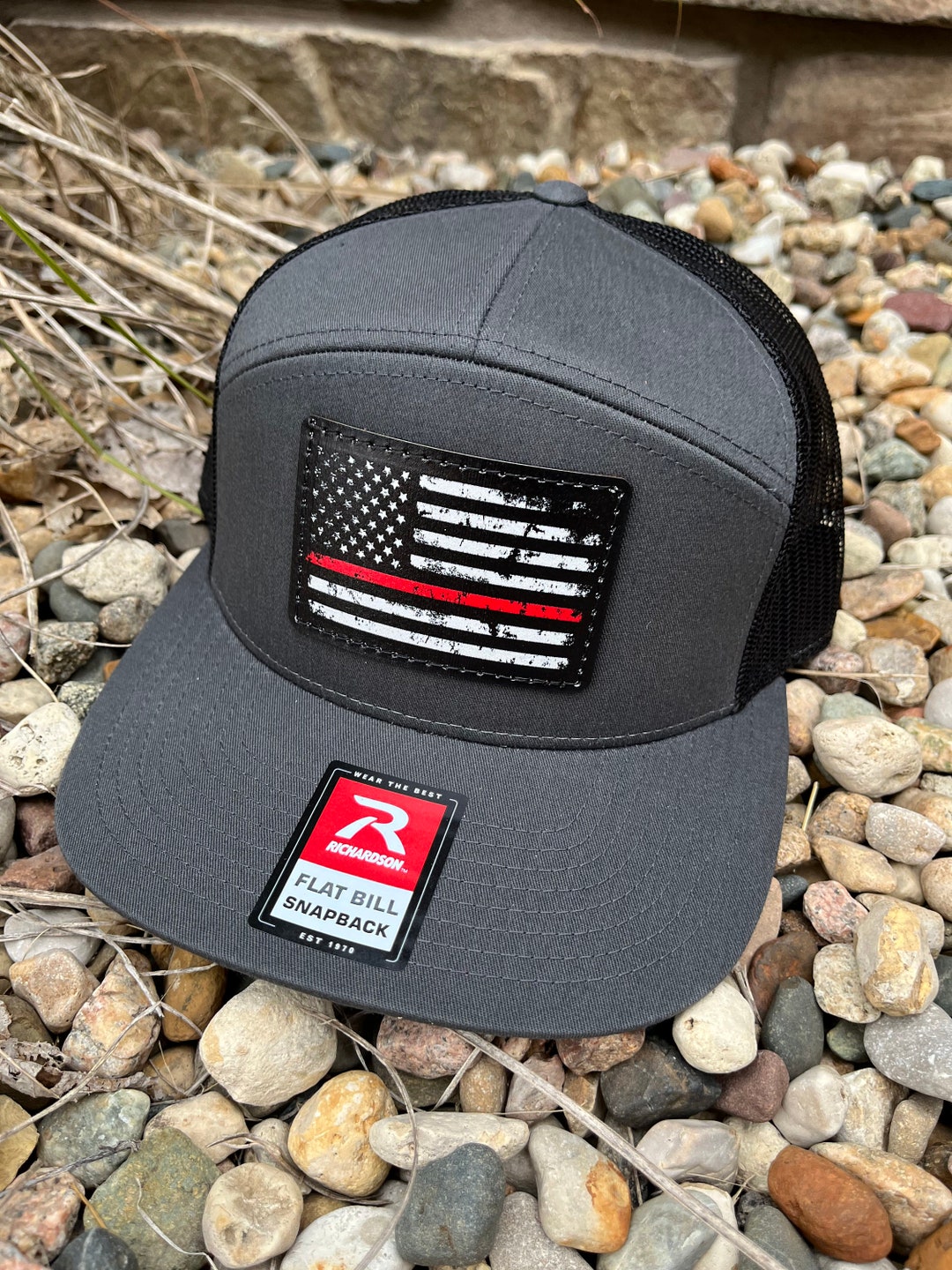 Thin Red Line Richardson 168 Flat Bill Snapback Digitally Printed ...